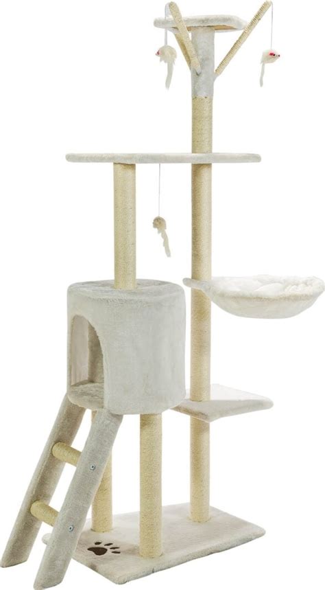 פטסלנד מתקן גירוד לחתול 4 קומות עם סל רביצה פטס פרוגקט