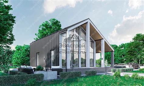 Проект двухэтажного дома из газобетона с вторым светом