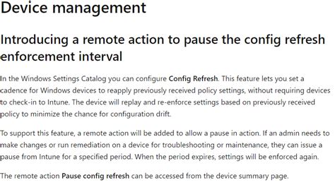 config refresh intune offline refresh intune policies