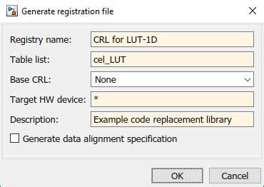 Lookup Table Function Code Replacement Matlab Simulink