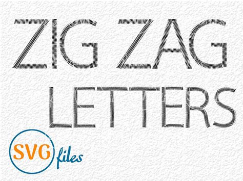 Zig Zag Letters Svg Zig Zag Alphabet Svg Zig Zag Svg Cut Etsy