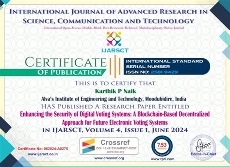 Karthik P Naik On Linkedin Blockchain Electronicvoting Decentralization Innovation