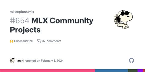 Mlx Community Projects · Ml Explore Mlx · Discussion 654 · Github