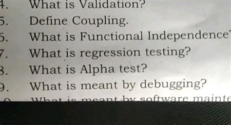 4 What Is Validation 5 Define Coupling 5 What Studyx