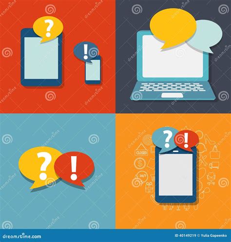 Modern Flat Icon Set For Web And Mobile Application Stock Vector Illustration Of Media