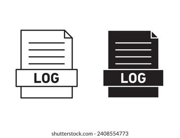 Log Icon Collection Set Log File Stock Vector Royalty Free Shutterstock