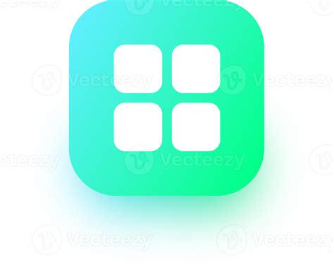 Main Menu Icon In Square Gradient Colors Application List Signs