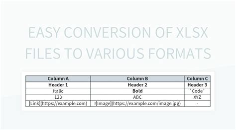 easy conversion of xlsx files to various formats excel template and