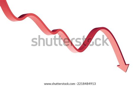 Red Descending Arrow On Isolated Background Stock Illustration 2218484913 Shutterstock