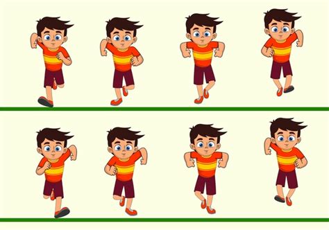 Boy Front Run Cycle Poses Royalty Free Images Stock Photos Pictures Shutterstock