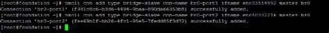 how to configure network bridge in centos rhel 7 using nmcli command