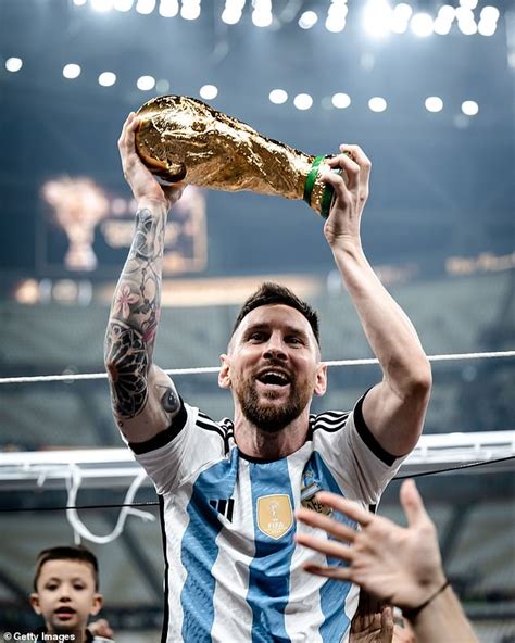 Messi Holding World Cup