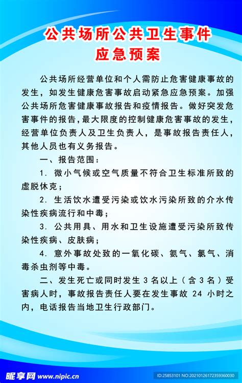公共场所公共卫生事件应急预案设计图 广告设计 广告设计 设计图库 昵享网nipic cn