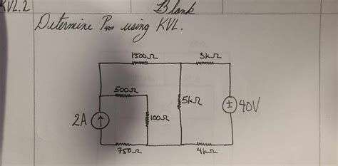 Solved Determine Prov Using KVL Chegg Com