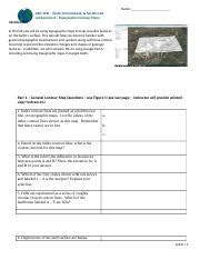 Lab Contour Maps F Docx Name GEO L Earth Environment Society Lab Lab Exercise