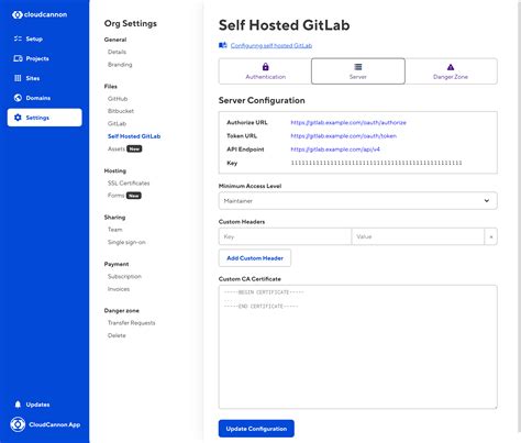 Connecting A Self Hosted Gitlab Repository As Your Source Cloudcannon
