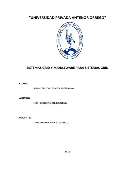 sistemas grid y middleware para sistemas grid pdf computación grid