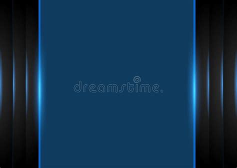 Abstract Black And Blue Background With Light Effects Stock Vector