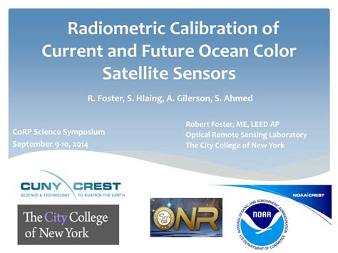 Ppt Radiometric Calibration Of Current And Future Ocean Color Satellite Sensors Powerpoint