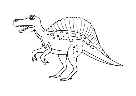 Spinosaurus Clip Art Black And White