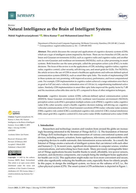 Pdf Natural Intelligence As The Brain Of Intelligent Systems