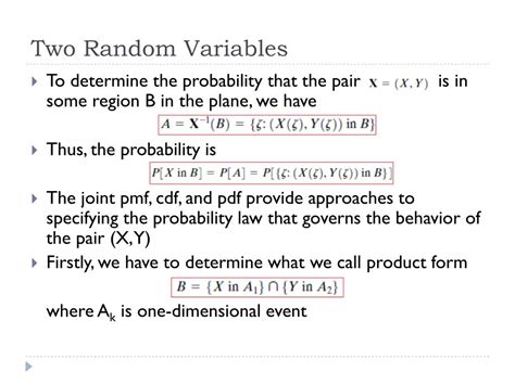 Ppt Pairs Of Random Variables Powerpoint Presentation Free Download