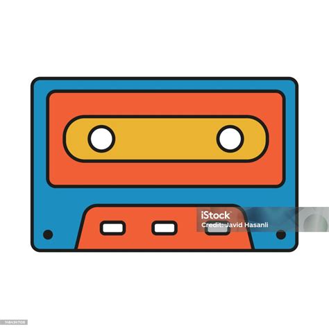 빈티지 음악 카세트 레트로 Dj 사운드 테이프 1980년대 레이브 파티 스테레오 믹스 올드 스쿨 레코드 기술 벡터 오래된 90 년대 컬러 플라스틱 카세트 1970 1979