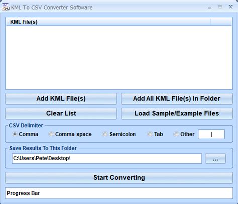 KML To CSV Converter Software