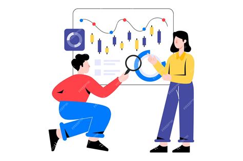 premium vector market analysis flat style design vector illustration