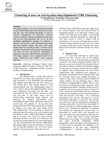 pdf clustering of users on web log data using optimized cure clustering