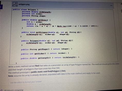 Solved Polygonpng Public Class Polygon Private Double