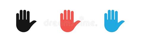 Raised Hand Icon Line Art Logo Set Stock Illustration Illustration Of Human Greeting 332454738
