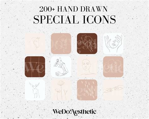 Minimal Nude App Icons Natural Icons App Covers Etsy