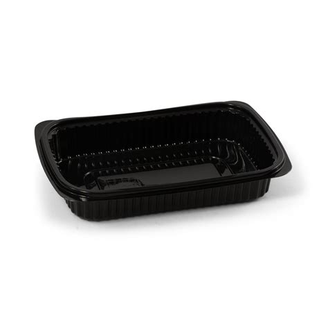 260pcs X 750cc Black Microwave Rectangle Salad Container Base Only