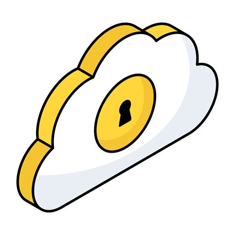 Conceptual Flat Design Icon Of Cloud Security 19940197 Vector Art At