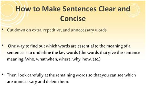 Ppt Clear And Concise Sentences Get To The Point Powerpoint Presentation Id 2470229