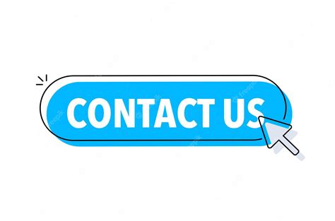 Premium Vector Contact Us Button With Cursor Pointer Click Vector Web
