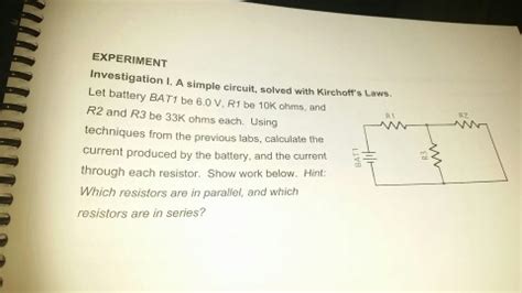 Solved EXPERIMENT Investigation L A Simple Circuit Solved Chegg