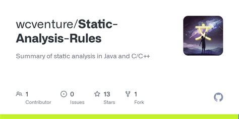 github wcventure static analysis rules summary of static analysis in
