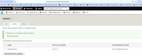 Upgrade Status Info On Admin Not Updated Still Drupal Org