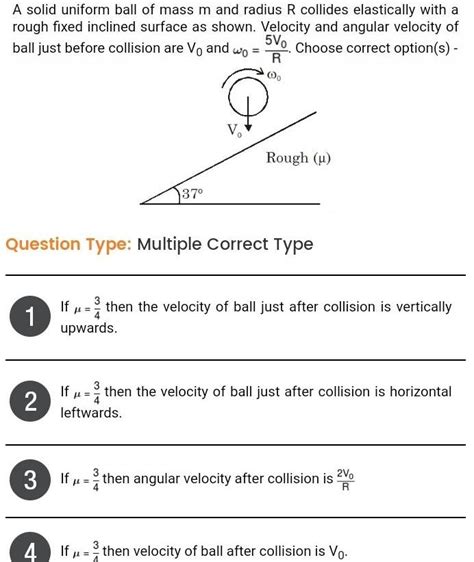[answered] O A Solid Uniform Ball Of Mass M And Radius R Collides Kunduz