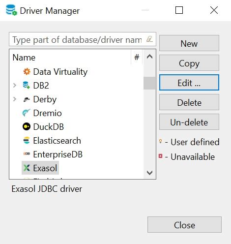 DBeaver Exasol SaaS Documentation