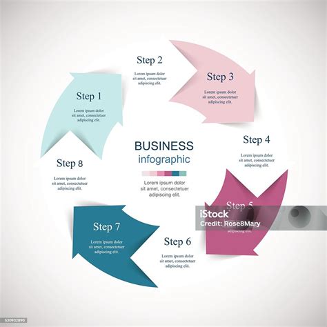 Templat Infografis Vektor Ilustrasi Stok Unduh Gambar Sekarang Aliran Kegiatan Bagan