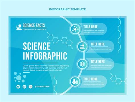 그라데이션 과학 인포 그래픽 무료 벡터
