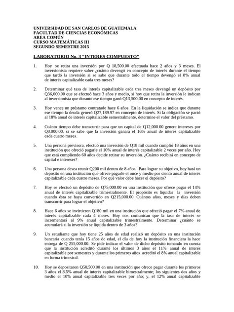 Intcomp Lab 3 15problsunlocked Pdf Interés Finanzas Personales