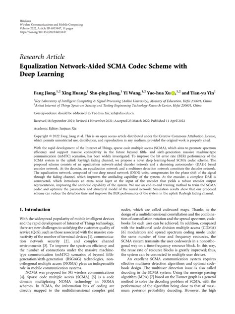 Pdf Equalization Network Aided Scma Codec Scheme With Deep Learning