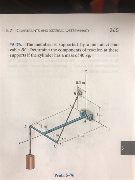 Solved 5 7 Constraints And Statical Determinacy 265 5 76