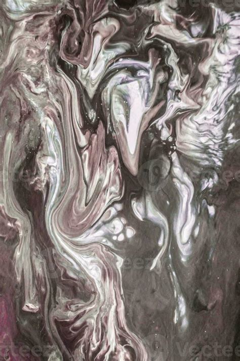 Abstract Created Using The Technique Of Liquid Acrylic Macro