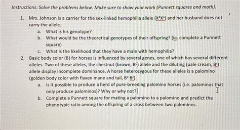 Solved Instructions Solve The Problems Below Make Sure To Chegg Com