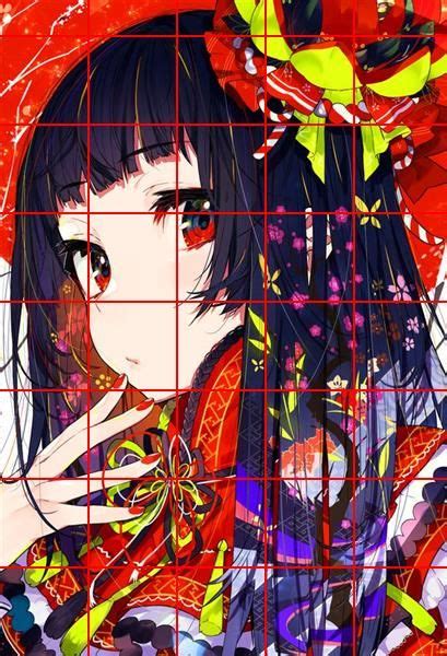Step 5 Grid Art Anime Step